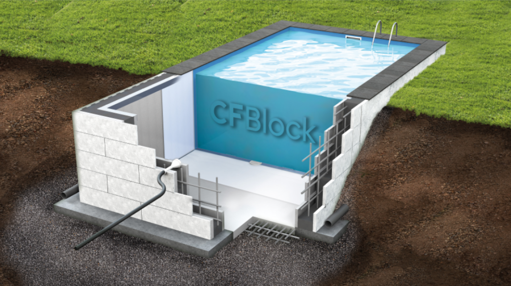 Kompletný bazénový set CF BLOCK DELUXE 8,0 × 4,0 × 1,5 m / 0,8 mm ...